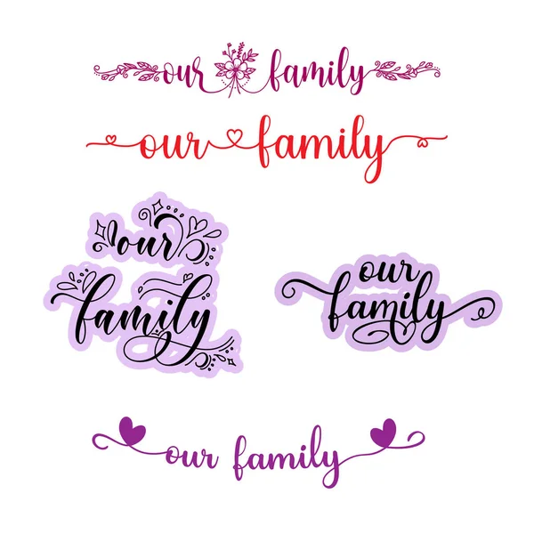 Emblema familia amor Imagens de Stock de Arte Vetorial | Depositphotos