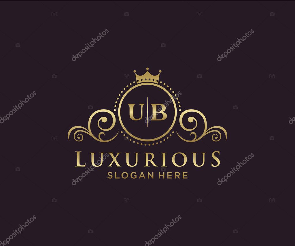 Carta UB Royal Luxury Logo plantilla en el arte vectorial para ...