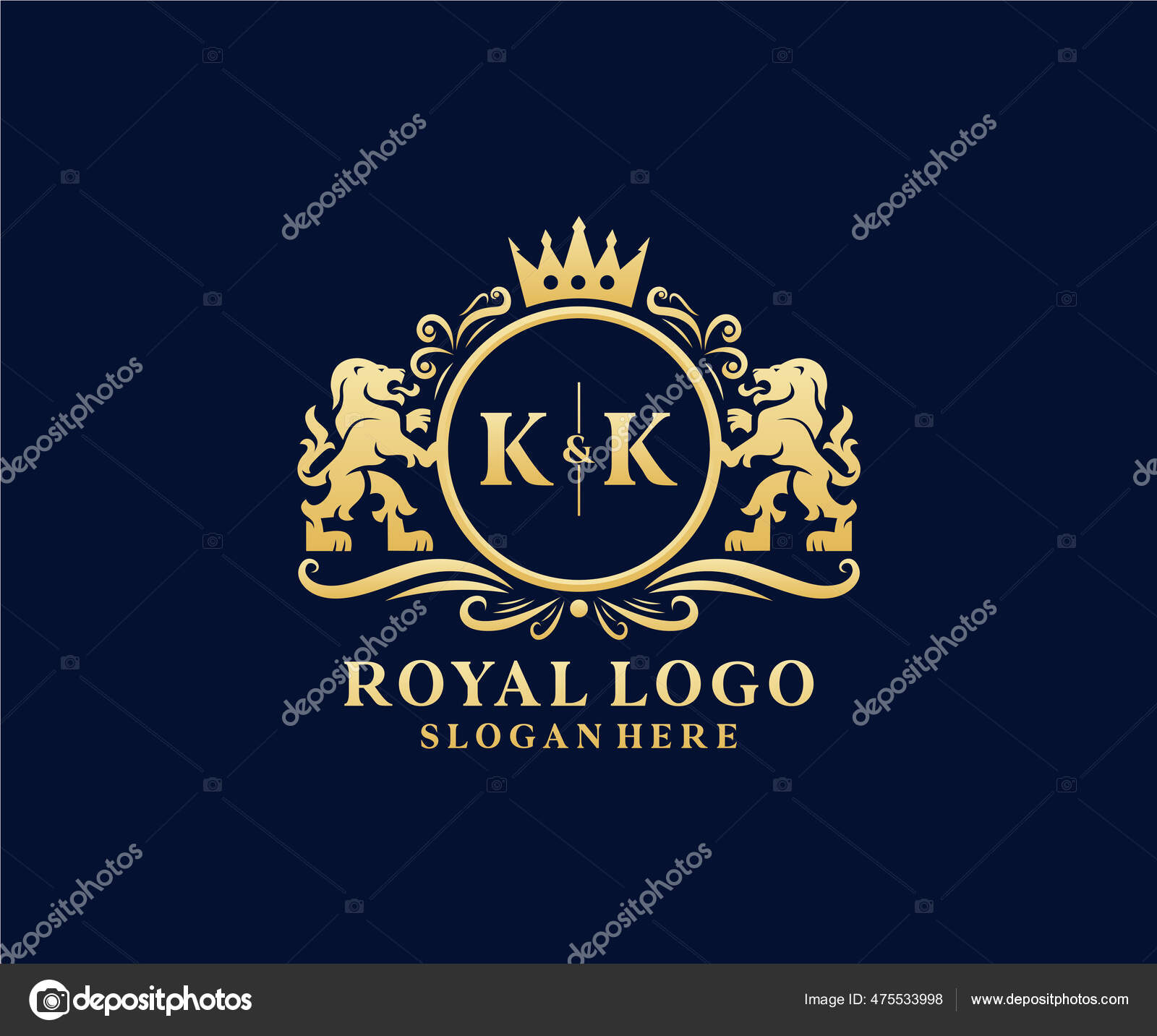 Letra Lion Royal Luxury Logo Plantilla Arte Vectorial Para Restaurante ...