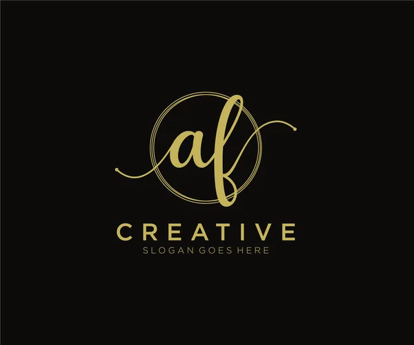 Feminine Logo Beauty Monogram Elegant Logo Design Handwriting Logo Initial Stock Vector Image by ...