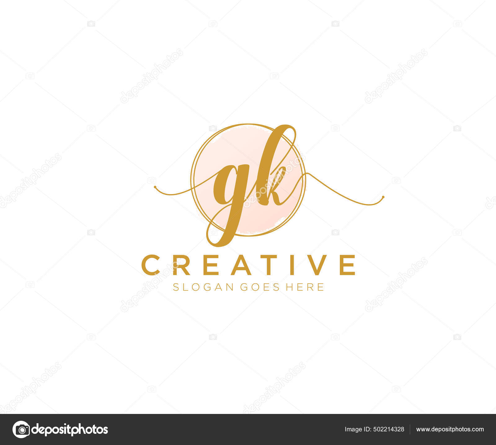 Feminine Logo Beauty Monogram Elegant Logo Design Handwriting Logo Initial Stock Vector Image by ...