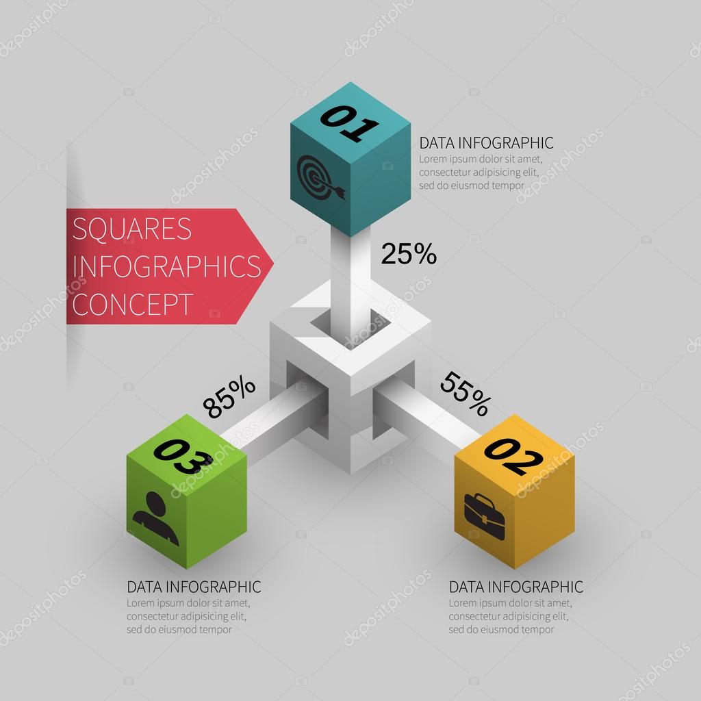 Design cubes vector infographics Stock Vector by ©Chalapan 103165378