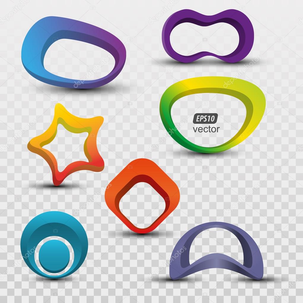 Logotipos formas abstractas Vector de stock #67724781 de ©Chalapan