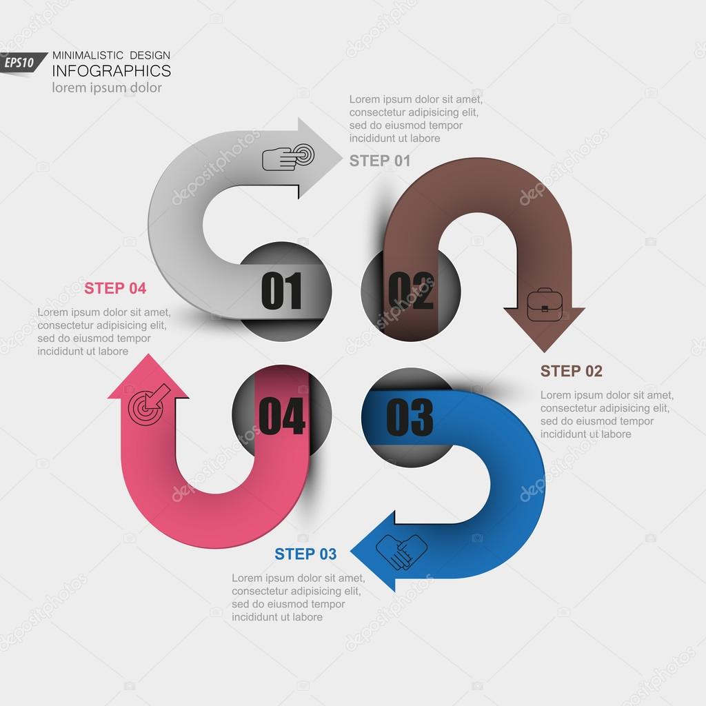 Curved arrows business chart Stock Vector by ©Chalapan #70369737