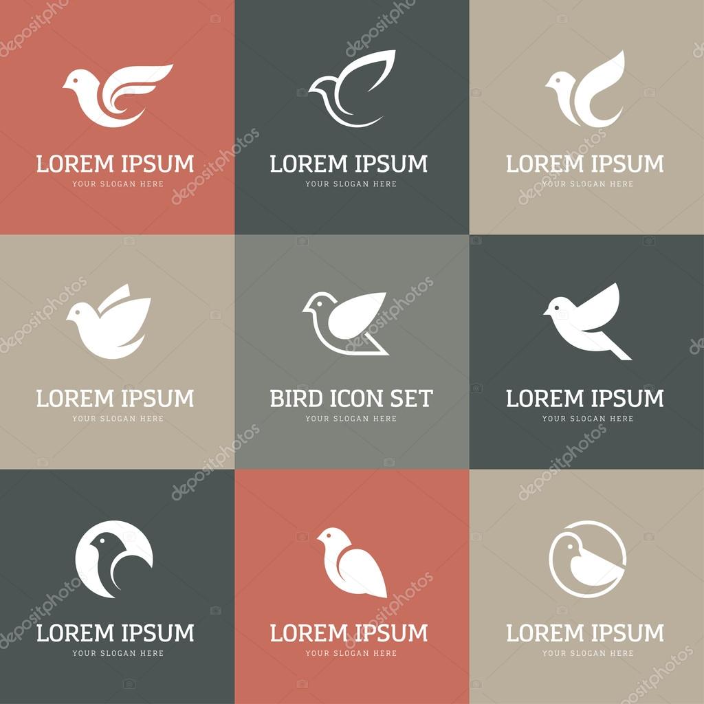 White bird icons set Stock Vector Image by ©maglyvi #113169172