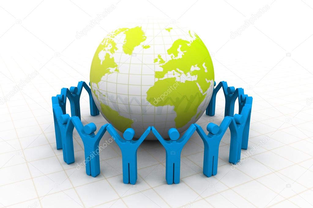 3D personas alrededor del mundo — Fotos de Stock © bluebay2014 #52644261