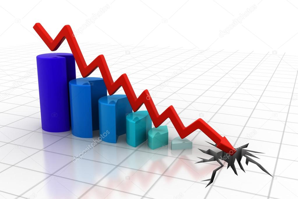 Graph showing business decline Stock Photo by ©bluebay2014 52644589
