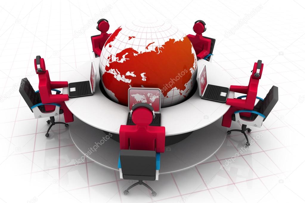3d people working on office Stock Photo by ©bluebay2014 52646021