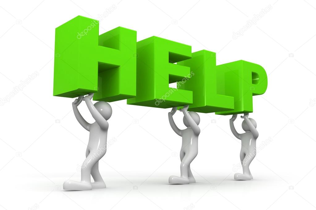 3d people - men, person making the word Help — Stock Photo ...