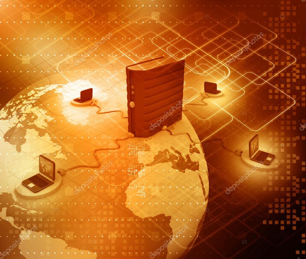 Best computer network Concept of global business — Stock Photo ...