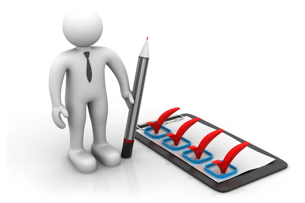 3d man with checklist Stock Photo by ©andreync 25668459