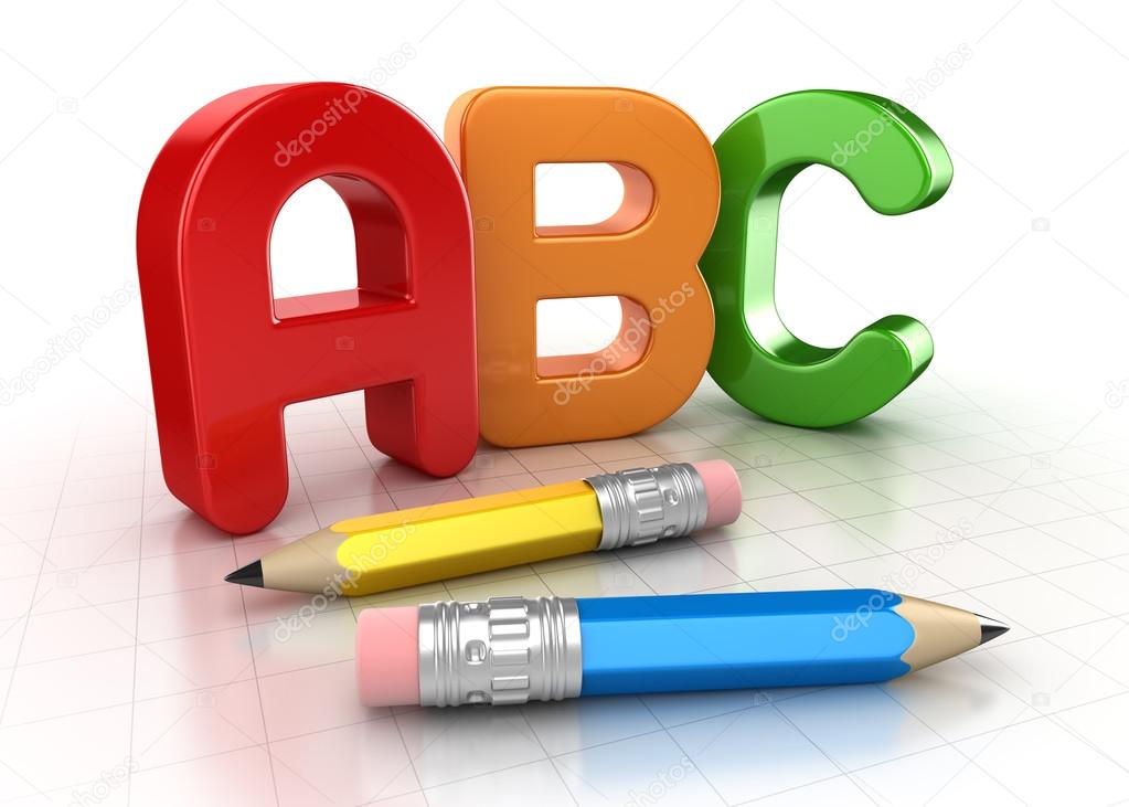 Abc text and pencil — Stock Photo © adempercem #88252696