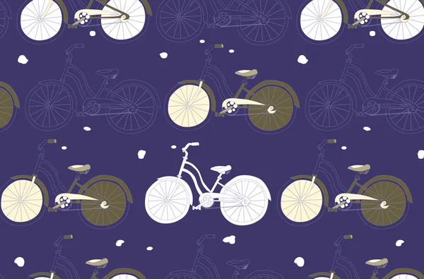 Vintage bicycle seamless pattern — Stock Vector © cienpies #12052155