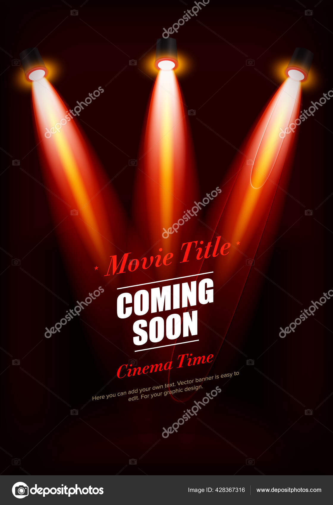 Coming Soon Background Special Announcement Concept Spotlights Light ...