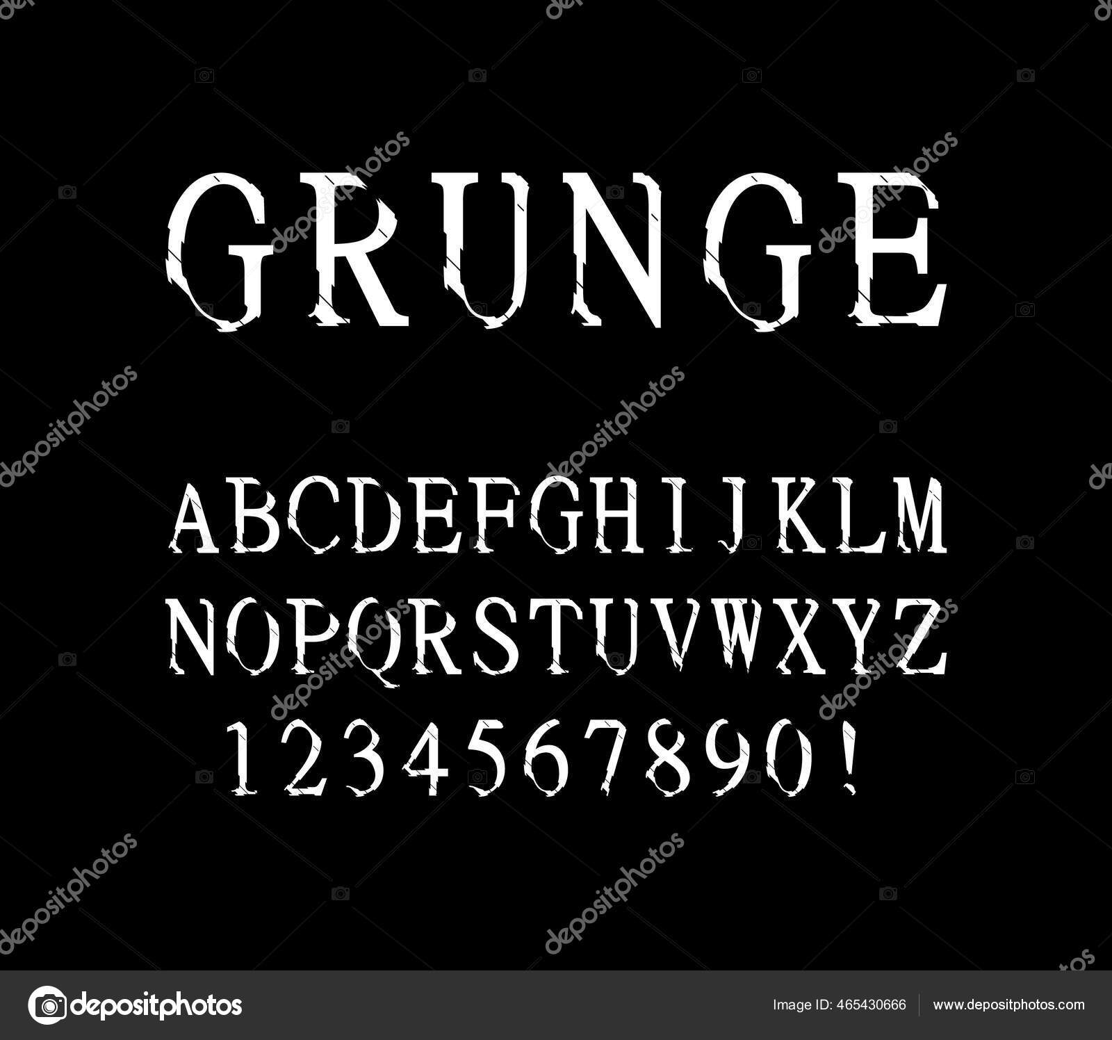Vector Font Grunge Letters Numbers Stock Vector by ©nastyaaroma2011 ...