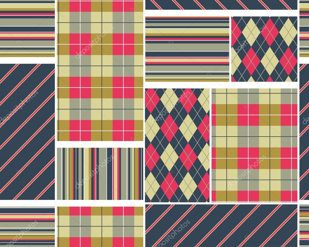Big plaid pattern set Stock Vector Image by ©nastyaaroma2011 #52290049