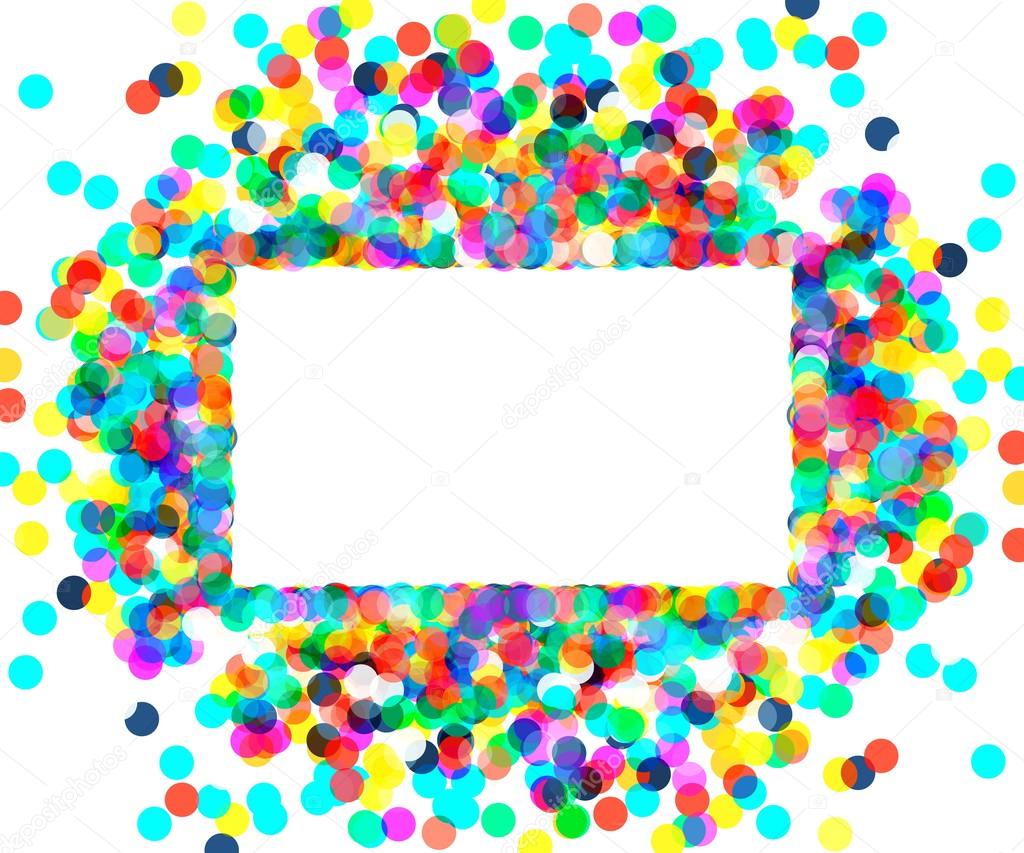 Rectangular frame of colored confetti Stock Vector Image by ...