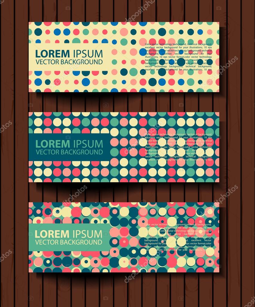 Set of colored vector rectangular banners Stock Vector Image by ...