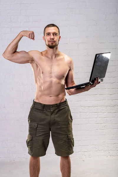 Shirtless guy computer Stock Photos, Royalty Free Shirtless guy ...
