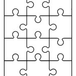 Jigsaw Puzzle template 24 pieces vector. Stock Vector Image by ©hi6un ...