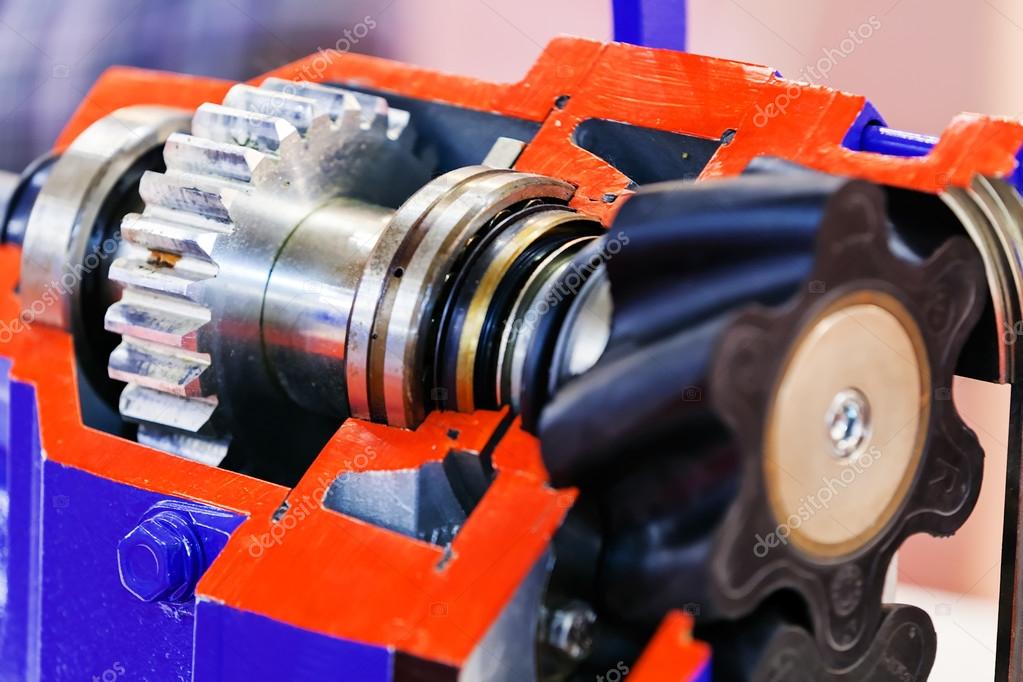 Gearbox on large electric motor — Stock Photo © VladimirNenezic #95899996