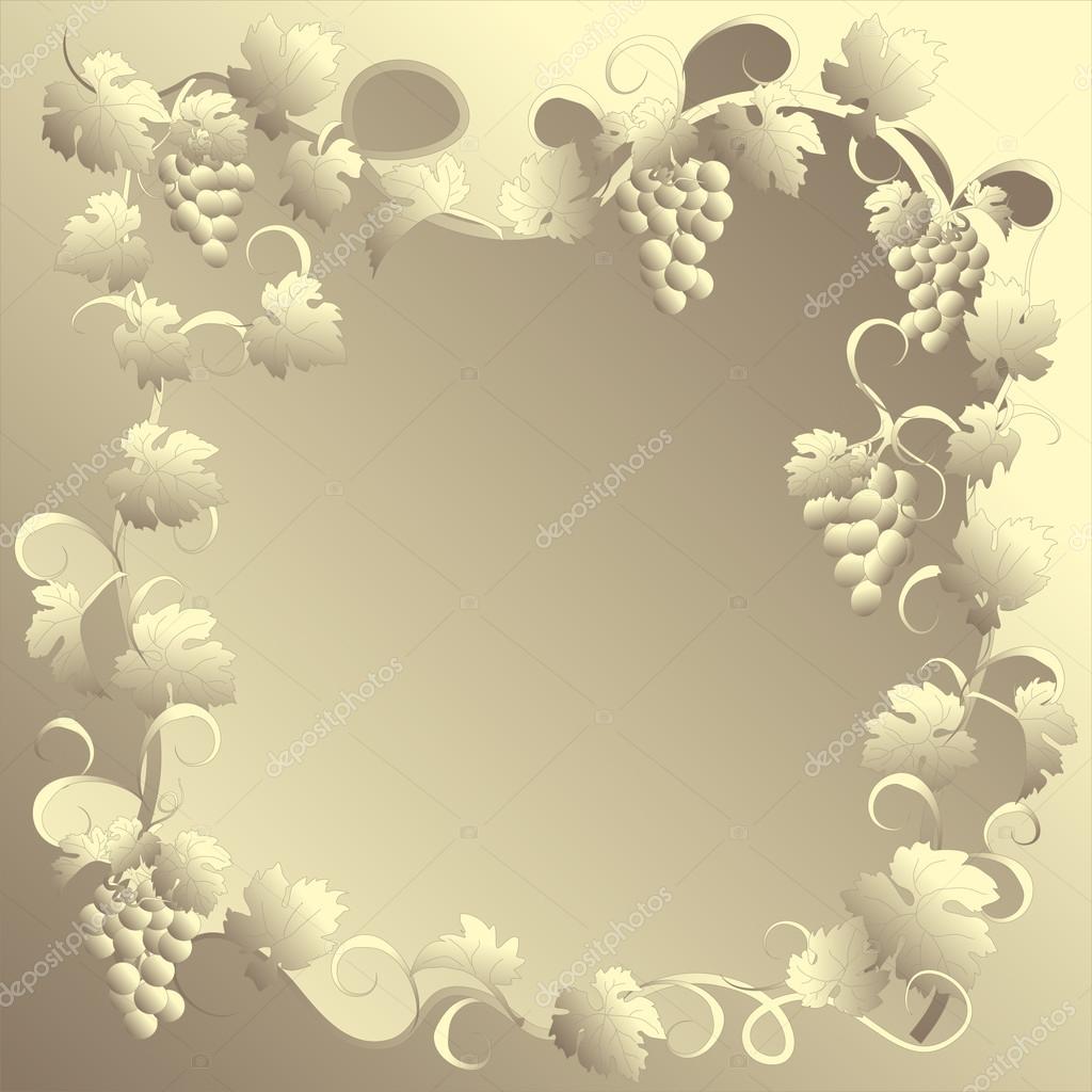 Vector frame in vintage style with vines. Stock Vector Image by ...