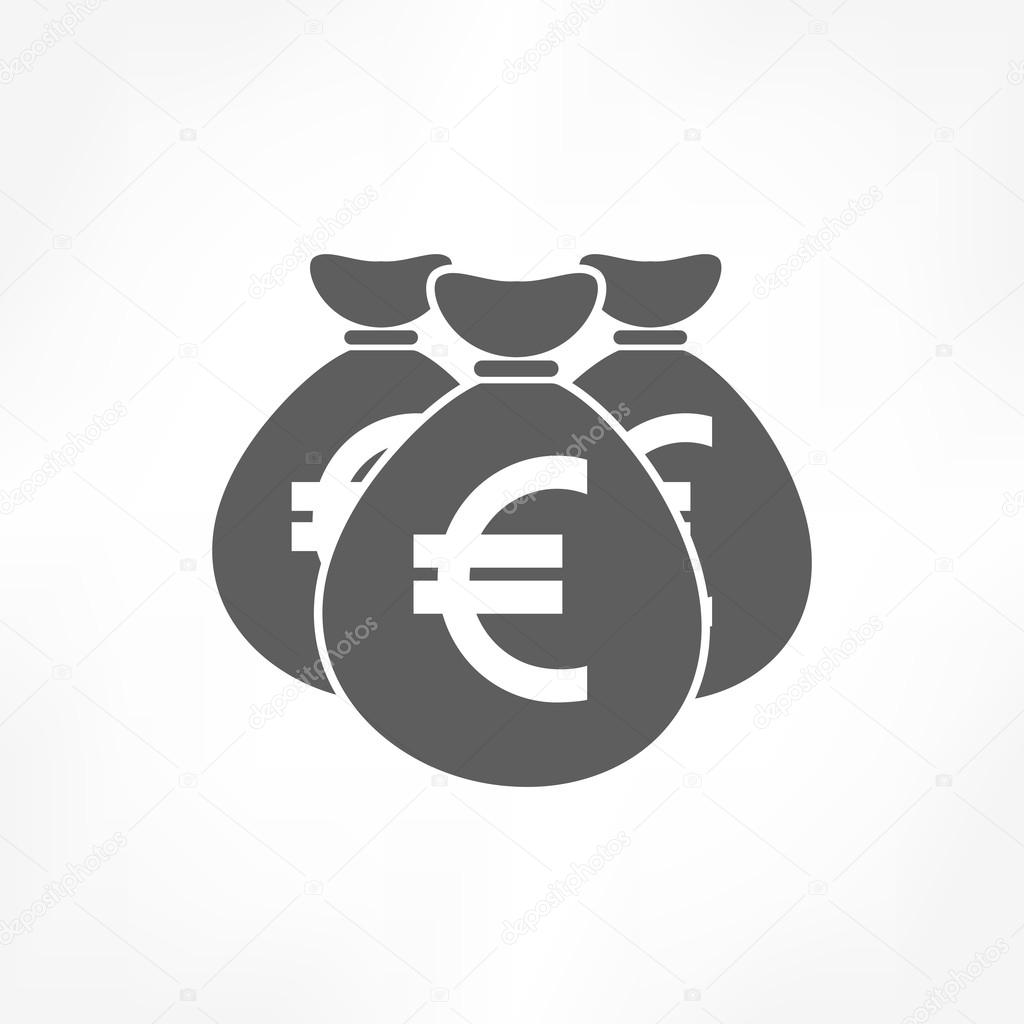 Money bag euro icon Stock Vector by ©T-Kot 56115445
