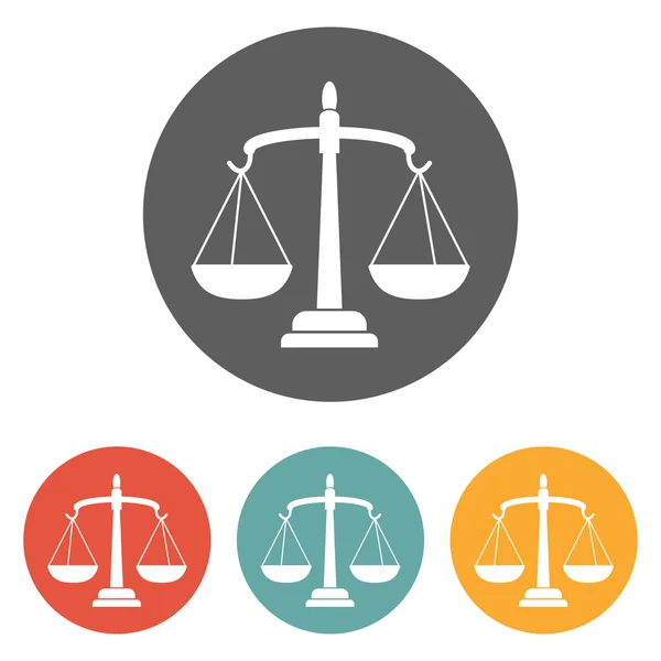 Justice Scales Icon Symbol Sign Weighing Scales Vector Illustration ...
