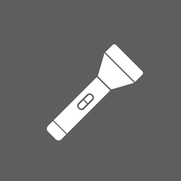 Flashlight icon, white on the blue background Stock Vector Image by ...