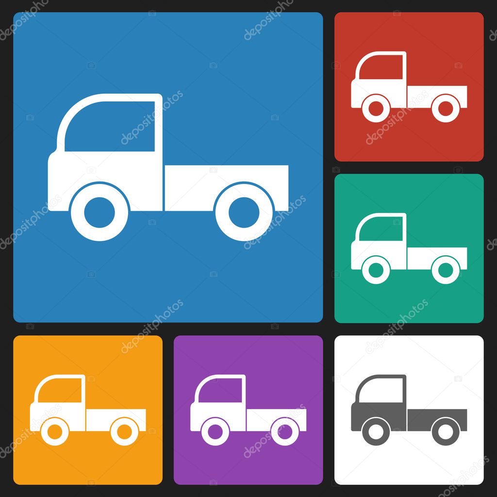 Pickup truck icon Stock Vector by ©T-Kot 64116151