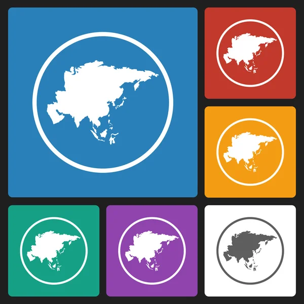 Asia continent icon — Stock Vector © T-Kot #58329653