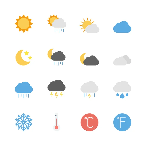 Symbols of weather and climate — Stock Vector © valent_ru #2943302