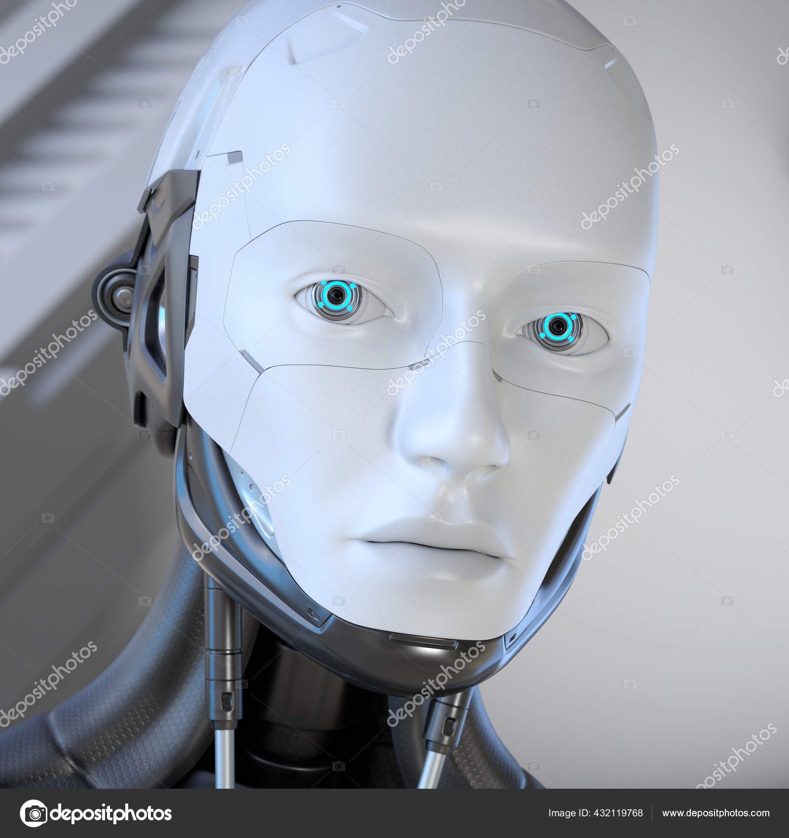 Android Robot's Head Close Illustration — Stock Photo © iLexx #432119768