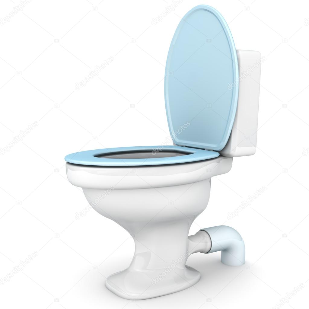 Toilet bowl isolated on white — Stock Photo © iLexx #60154529