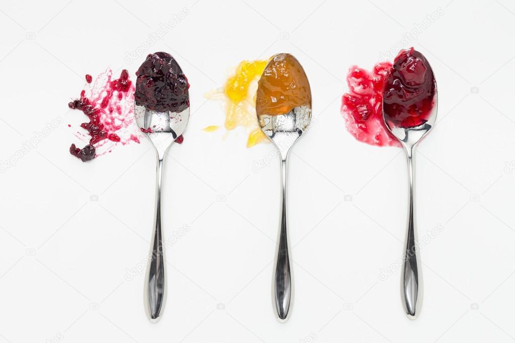 Jams on spoons — Stock Photo © Melica #52958635