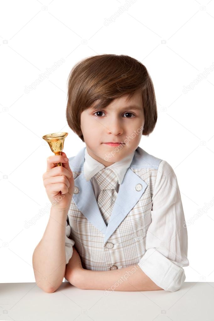 Young boy is calling by bell Stock Photo by ©anrymoscow 77537807