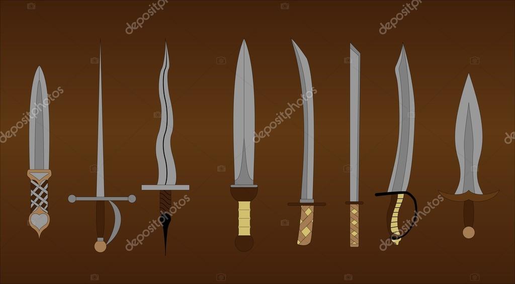 Set of swords Stock Vector by ©llpaulds 55317825