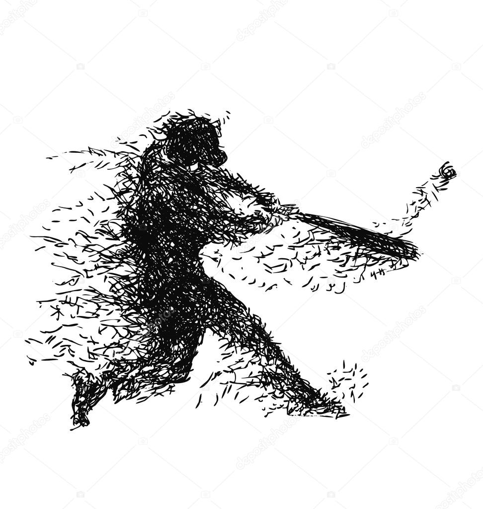 Baseball Pitcher Outline