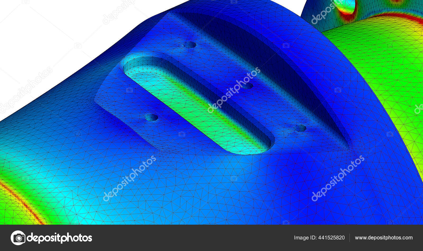 Finite element analysis - 3D Illustration — Stock Photo © romieg #441525820