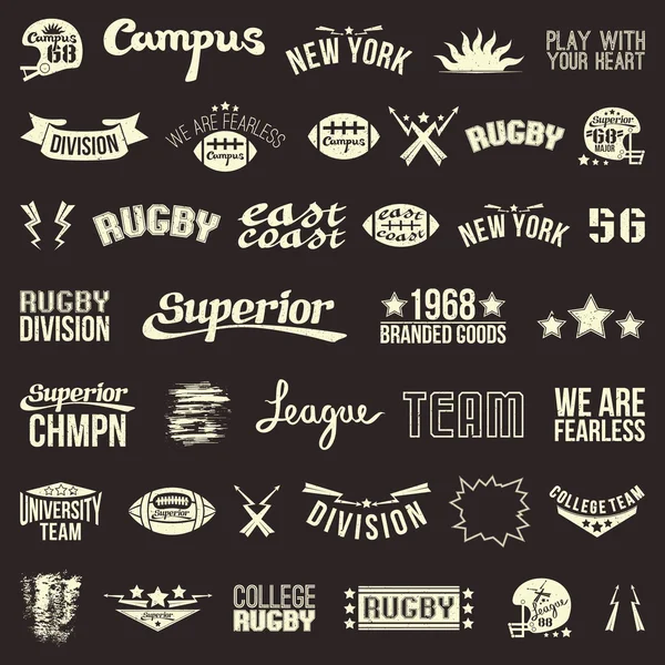 College rugby team badges Vector Art Stock Images | Depositphotos
