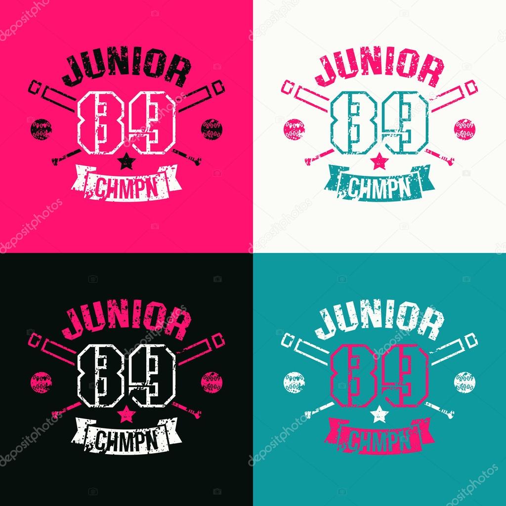 College baseball junior team emblem Stock Vector Image by ©Neuevector ...
