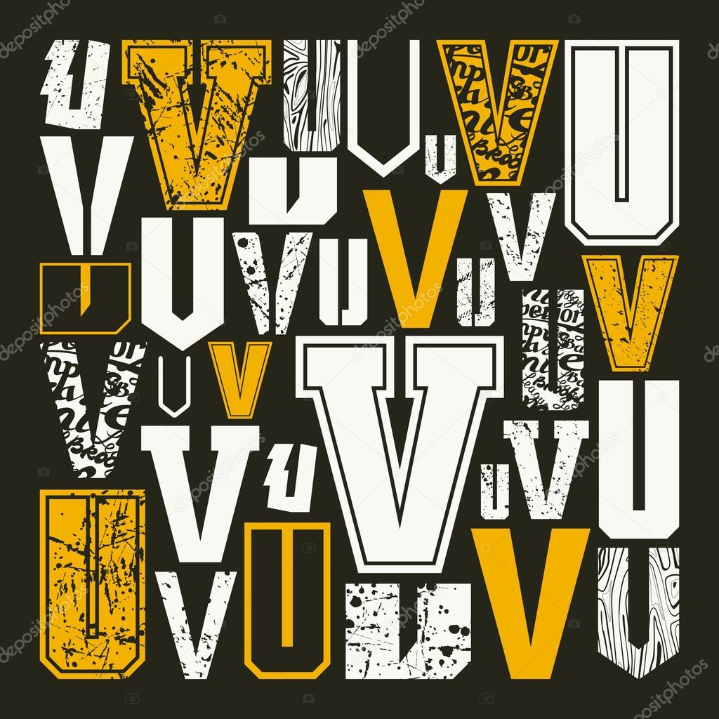 Set versions of letters V — Stock Vector © Neuevector #61536957