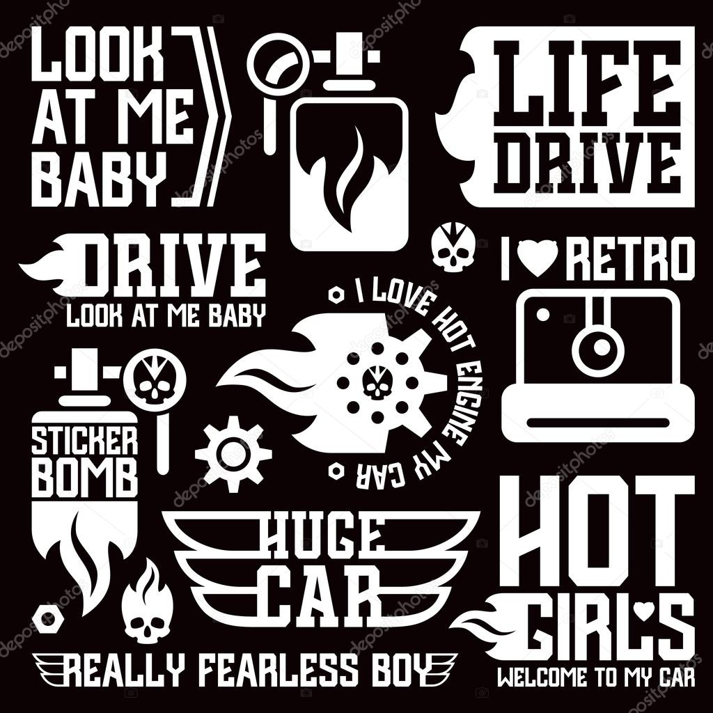 Vinyl stickers on car Stock Vector Image by ©Neuevector #71771167