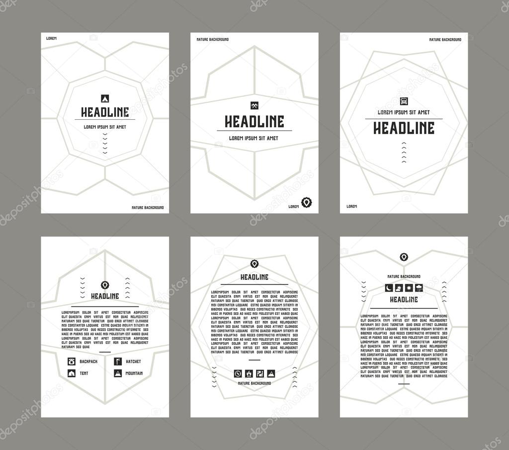 Set of vector poster templates Stock Vector Image by ©Neuevector #73376965