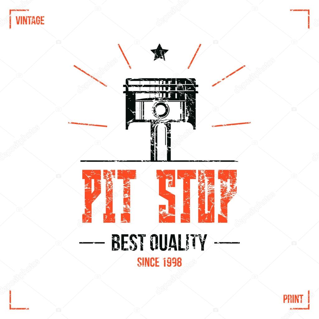 Pit stop emblem Stock Vector Image by ©Neuevector #82692844