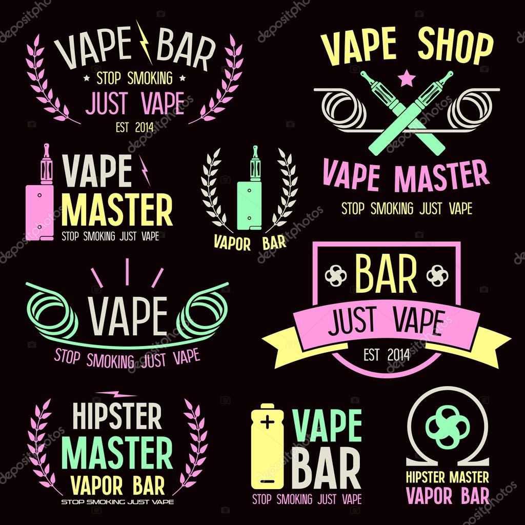 Vapor bar and vape shop logo Stock Vector Image by ©Neuevector #84455276