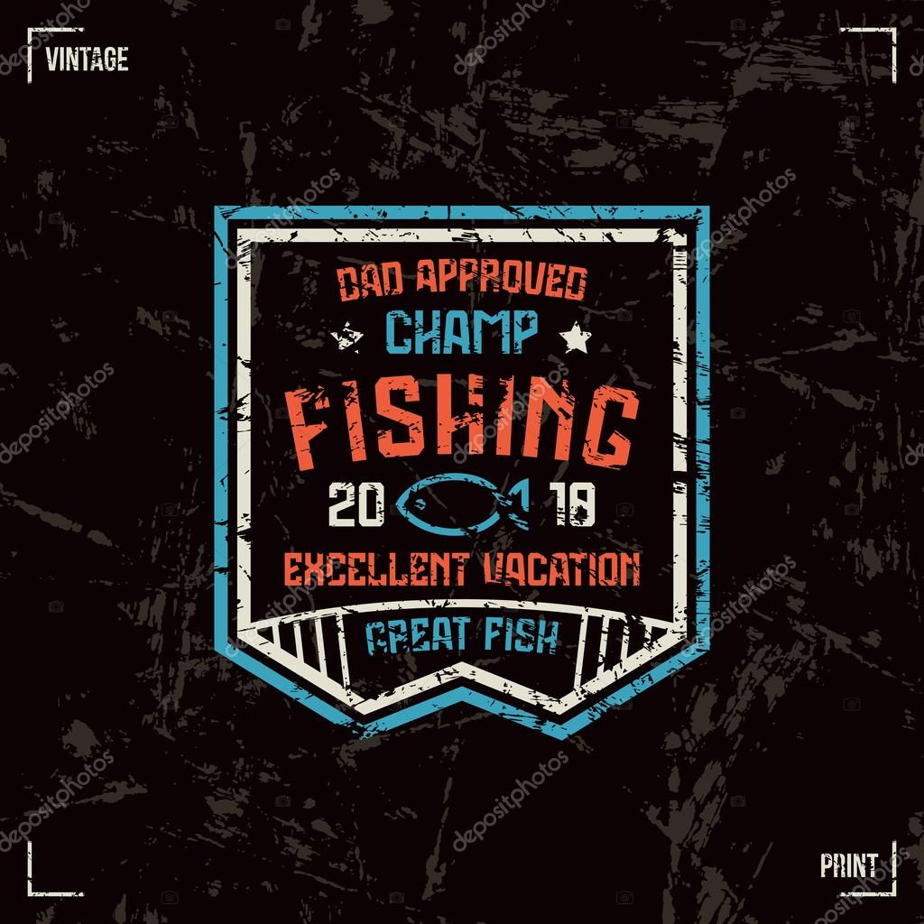 Fishing champ badge Stock Vector Image by ©Neuevector #91022246