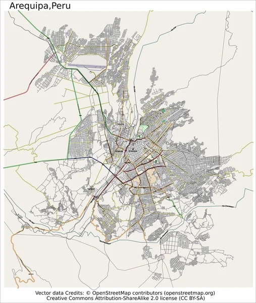 Mapa de Arequipa Perú 2024