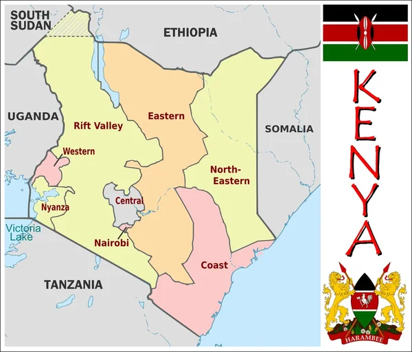 Map of kenya Vector Art Stock Images | Depositphotos