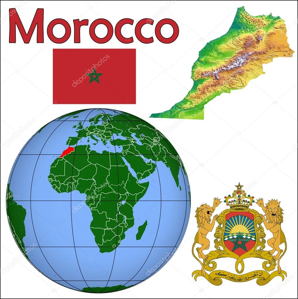 morocco location on the map
